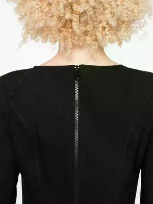 Pinko Long Sleeve Round Neck Fitted Dress