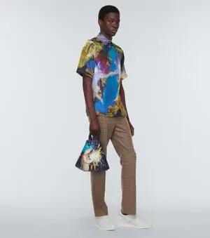 Loewe X Howl's Moving Castle Printed Silk-blend Shirt