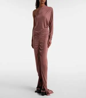 Rick Owens Ruched Jersey Maxi Skirt - Pink