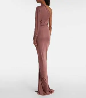 Rick Owens Ruched Jersey Maxi Skirt - Pink