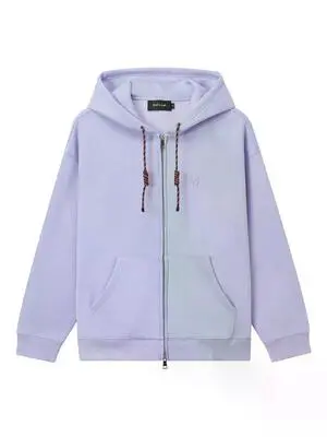 TOUT A COUP Zip-up Hoodie With Drawstring Detail - Purple