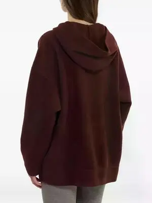 Max Mara Zip-up Hooded Sweater - Red