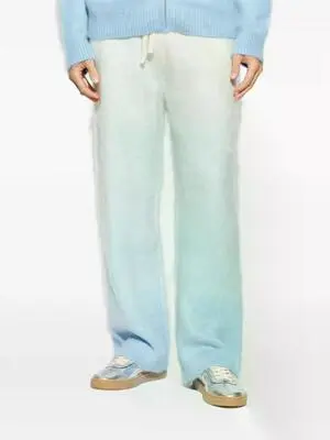 Casablanca Ombre-effect Logo-patch Trousers - Blue