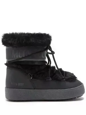 Moon Boot Ltrack Faux Fur Lace-up Boots - Black