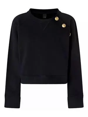 Pinko Button-detailed Cotton Sweatshirt - Blue
