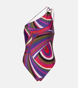 Emilio Pucci Iride One-shoulder Swimsuit - Multicoloured