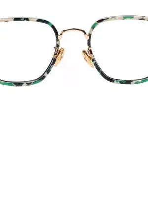 A BATHING APE Shark Motif Round Eyeglasses