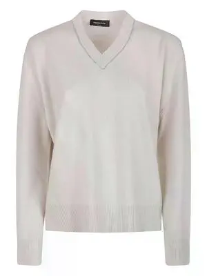 Fabiana Filippi V-neck Embellished Cashmere Sweater