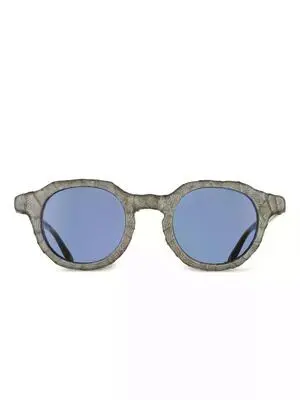MASSADA Wrapped Mart1 Round-frame Sunglasses - Grey