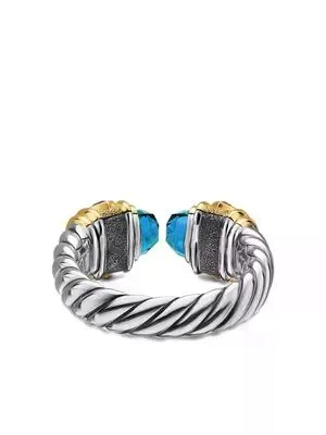 David Yurman Renaissance Multi-stone Ring In 14k Yellow Gold And Sterling