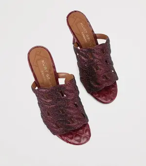 Kurt Geiger Embellished Chain Heeled Mules