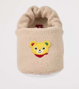 MIKI HOUSE Fleece Room Shoes With Appliqu