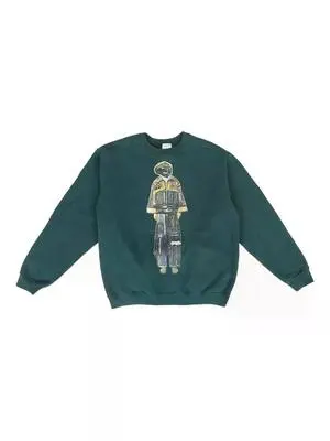 DRX FARMAXY FOR LN-CC Graphic-print Crew-neck Sweatshirt - Green