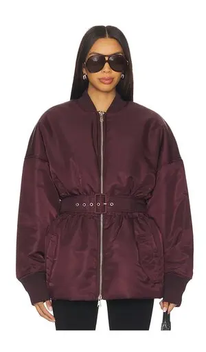 Ronny Kobo Norell Bomber Jacket - Wine