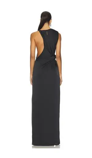 MAY MASHIAH Asymmetrical Gathered Maxi Dress