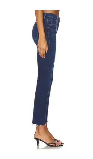 MOTHER The Mid Rise Dazzler Ankle Fray Jeans - Blue