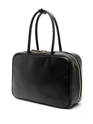Miu Miu Logo-embossed Calf Leather Shoulder Bag - Black
