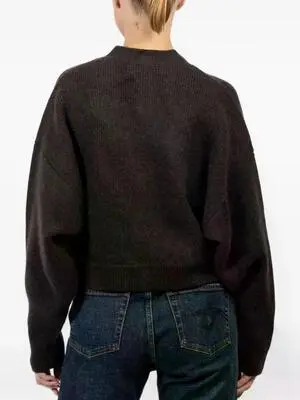 Le Kasha Button-fastening Funnel-neck Cardigan - Brown