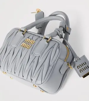 Miu Miu Nappa Leather Matelassé Arcadie Top-handle Bag