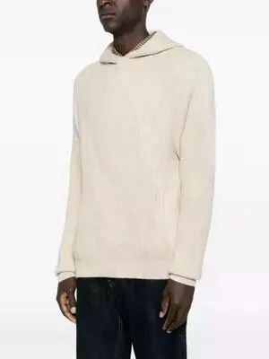 Eric Bompard Ribbed Knit Hooded Sweater