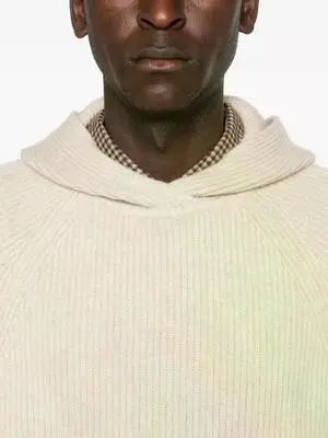 Eric Bompard Ribbed Knit Hooded Sweater