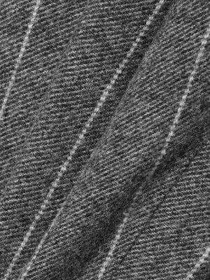 Carolina Herrera Pinstriped Twill Flared Trousers - Gray