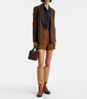 Max Mara Ozieri High-rise Virgin Wool Shorts - Brown