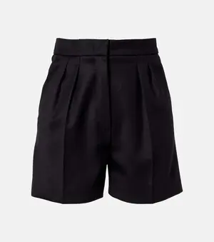 Max Mara Ozieri High-rise Virgin Wool Shorts - Black