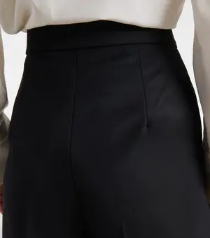 Max Mara Ozieri High-rise Virgin Wool Shorts - Black