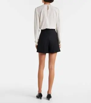 Max Mara Ozieri High-rise Virgin Wool Shorts - Black
