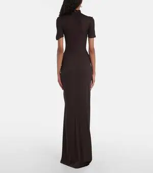Christopher Esber Gathered Maxi Dress - Brown