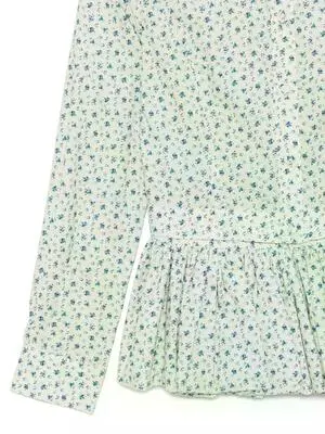 Rokh Floral Print Peplum Shirt