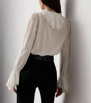 Ralph Lauren Kensley Cotton-silk Voile Blouse