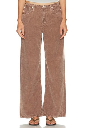 AGOLDE AGOLDE Keira Wide Leg Corduroy Jeans Ceramic