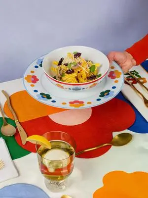 MISETTE Flower-shaped Linen Placemats