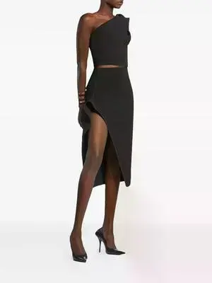 Maticevski One-shoulder Long-sleeve Top