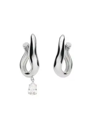 Magda Butrym Drop Crystal Wave Earrings
