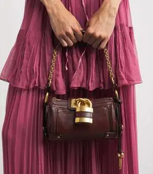 Chloé Mini Leather Paddington Shoulder Bag - Brown