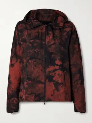 ADIDAS ORIGINALS Y-3 Hooded Printed Ripstop Track Jacket - Red