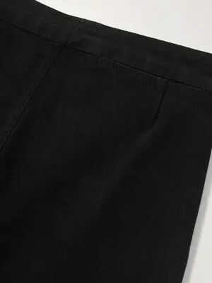 BODE Button-embellished High-rise Straight-leg Jeans - Black