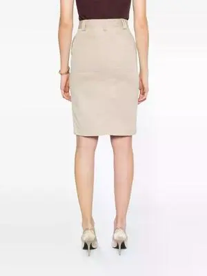 ANINE BING High-waisted Pleated Skirt With Side Slits