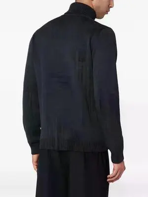 ROBERTO COLLINA Turtleneck Ribbed Sweater - Blue