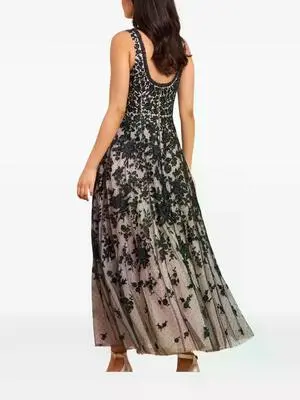 NEEDLE & THREAD Embroidered Flowers Scoop Neck Maxi Dress