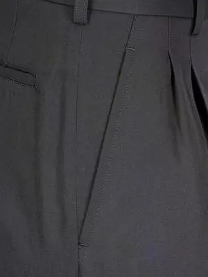 Comme Des Garçons Pinstriped Trousers With Layered Detail - Black