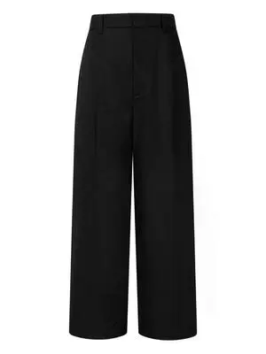 STUDIO TOMBOY Pinstripe Pleated Trousers - Black