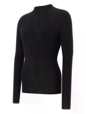 HELIOT EMIL Isotropy Ribbed Mock Neck Sweater
