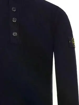 Stone Island Button-fastening High Neck Polo Shirt