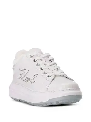 Karl Lagerfeld Studded Platform Sneakers - White