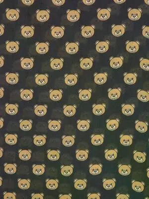 Moschino Teddy Bear-motif Scarf - Black
