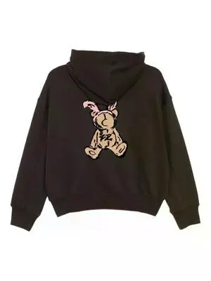 Izzue Embroidered Hoodie - Brown
